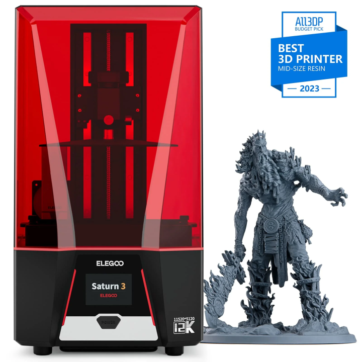 Máy in 3d resin ELEGOO Saturn 3 12K độ chính xác cao, chuyên cho Nha ...