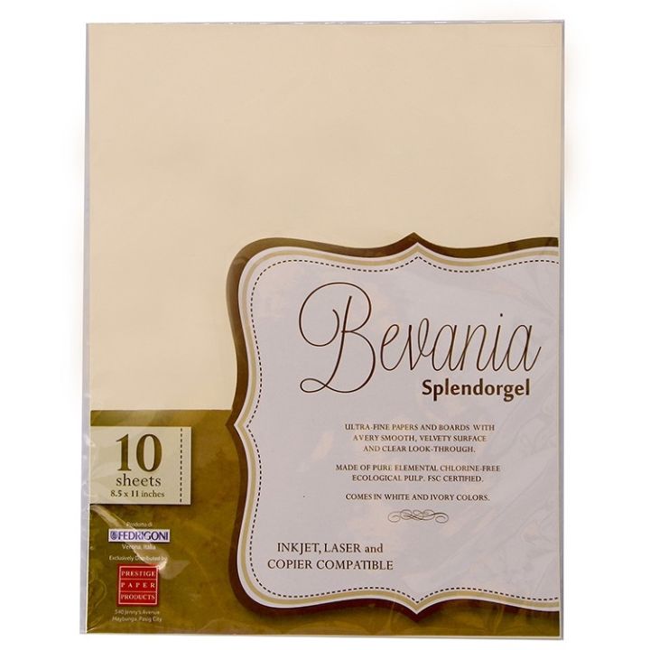 Bevania Splendorgel Specialty Paper Ivory 10sheets per pack | Lazada PH