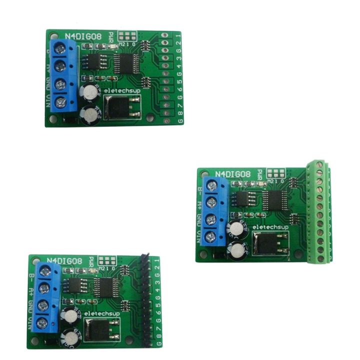 8Ch Input/Output Digital Switch TTL LvTTL CMOS RS485 IO Control Module Modbus Rtu Board for PLC ...