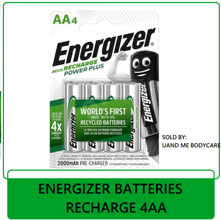 Energizer Recharge Power Plus AAA 700mAh 4PCS/ AA 4PCS ( Made In Japan ...