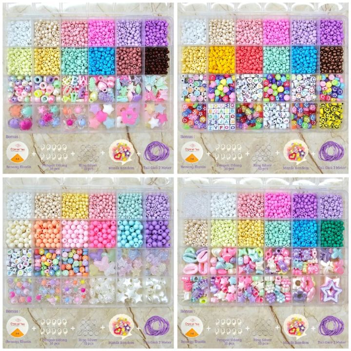 Manik Manik Pasir 1 Box - Manik2 Mote Payet Pasir Paket DIY - (BONUS ...