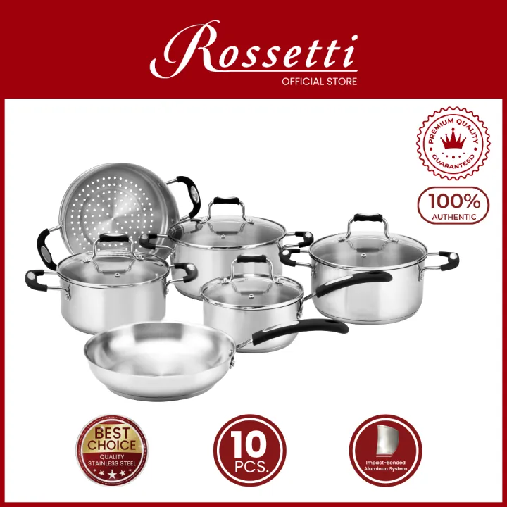 Rossetti Cellina Series 10-pieces Stainless Cookware Set R2350-10 ...