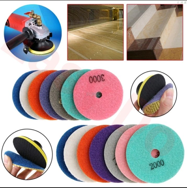 3 inch /4 inch Sanding Grinding Disc Wet Diamond Polishing Pads Tile ...