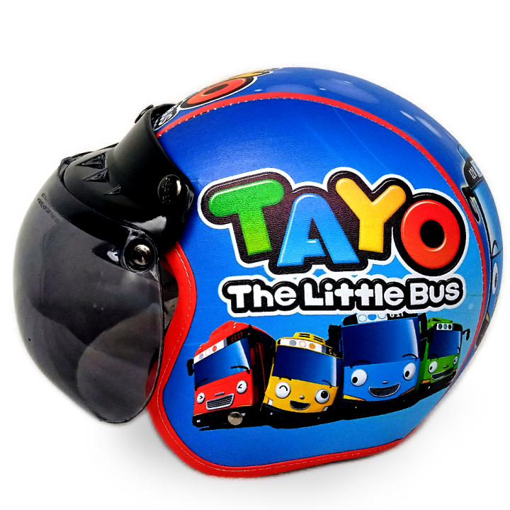 Helm Anak Bogo Motif Bus Biru Laser Untuk Usia 2-6 Tahun | Lazada Indonesia