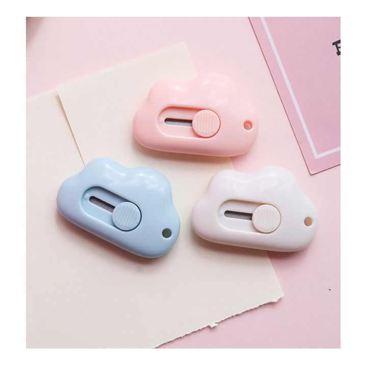 Cute Cloud Small Mini Paper Cutter Unbox Cutter Utility Knife Office ...