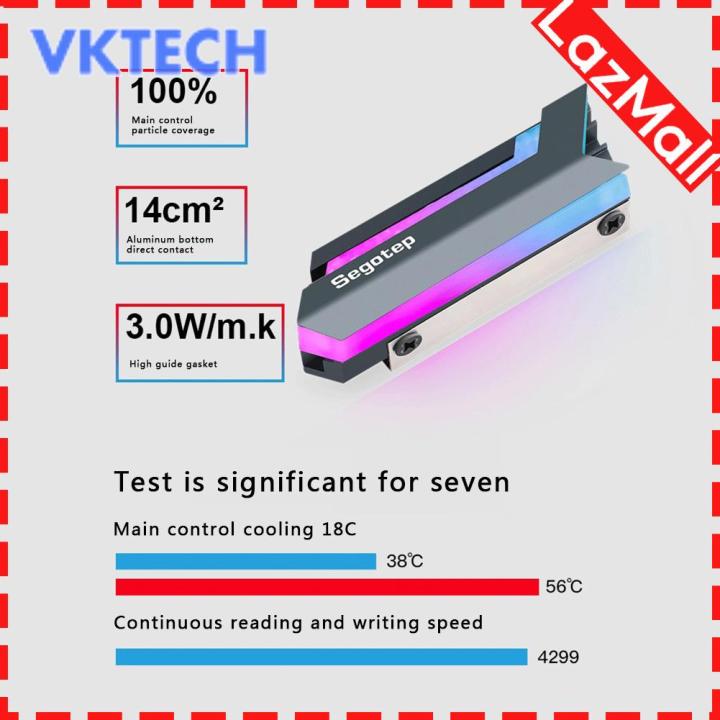 RGB M.2 SSD Heatsink NGFF 2280 NVMe Solid State Drive Cooler for ...
