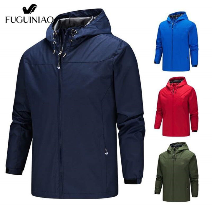FUGUINIAO Men's Waterproof hooded jacket/ High quality bomber/Tactical ...