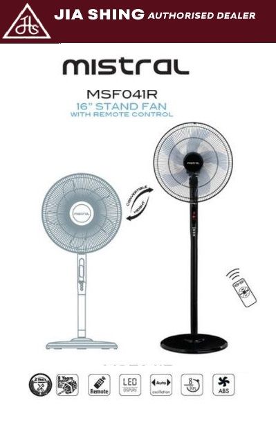 Mistral 16 Stand Fan With Remote Control (MSF041R) | Lazada Singapore