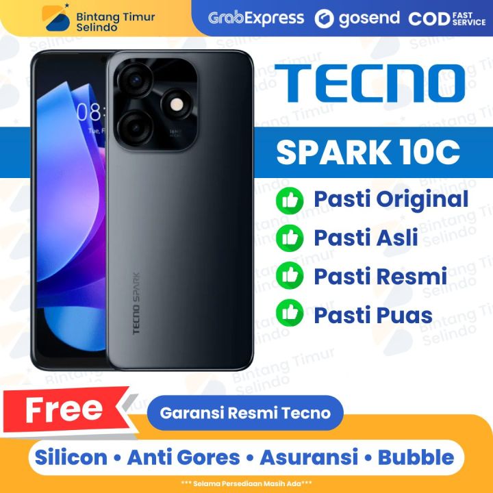 Tecno Spark 10C 4/64GB - Garansi Resmi 1 Tahun | Lazada Indonesia