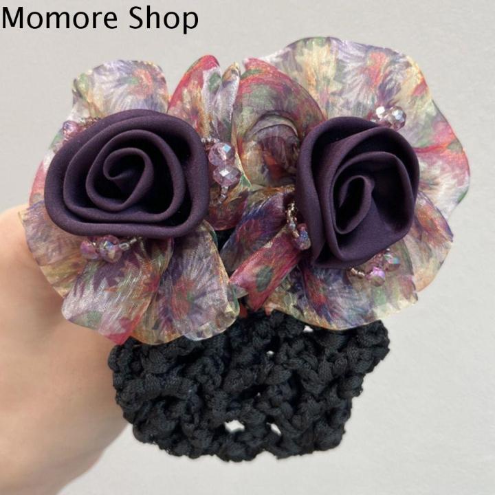 MOMORE คลิปหางม้า คลิปฤดูใบไม้ผลิผู้หญิง ผ้าโพกศีรษะ กิ๊บติดผมรูปดอกไม้ ...