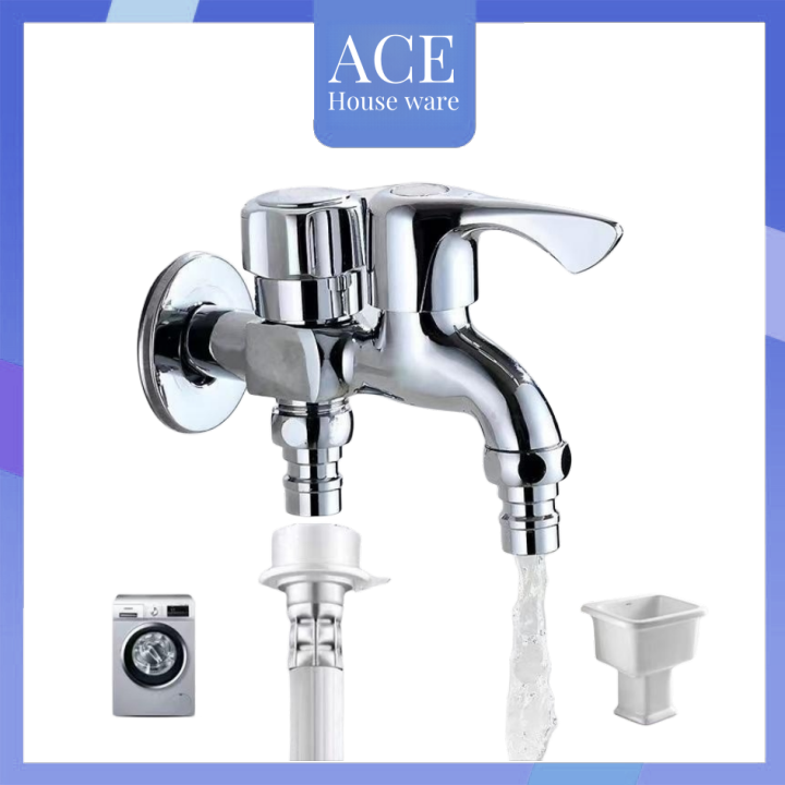 two way faucet washing machine faucet one divided into two household ...