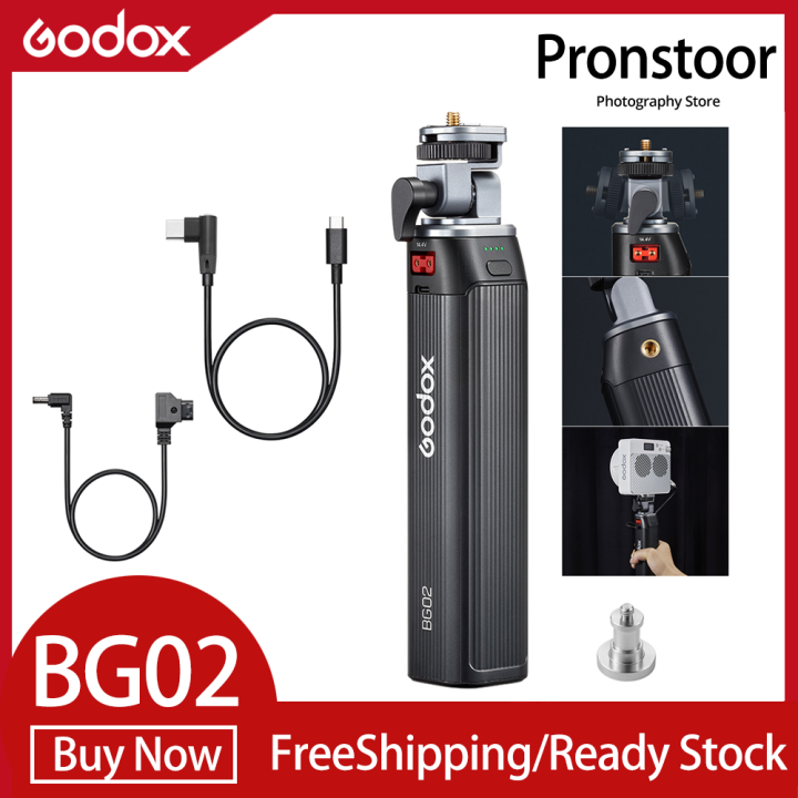 Godox BG02 Battery Grip 95Wh Capacity Flash LED compatible 180° Tilting Head Adjustment Grip for ...