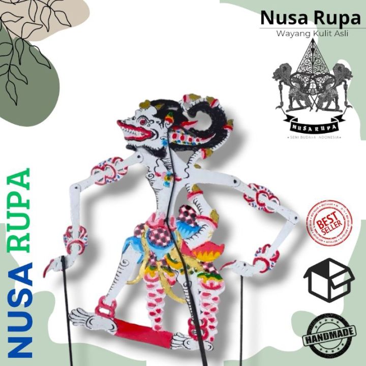 WAYANG Miniatur Wayang Kulit Asli 30cm Anoman Hanoman Bahan Kulit Sapi ...