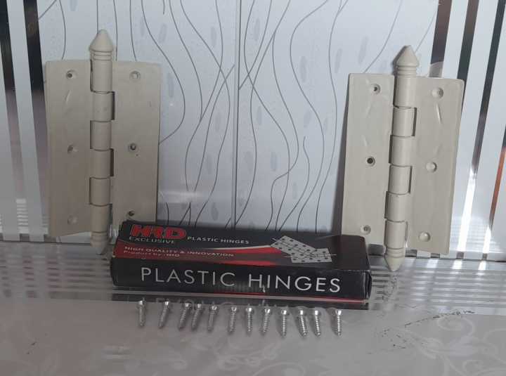 HRD ENGSEL PINTU PVC/ ENGSEL PINTU KAMAR MANDI/ ENGSEL PLASTIK 4" INCH ...