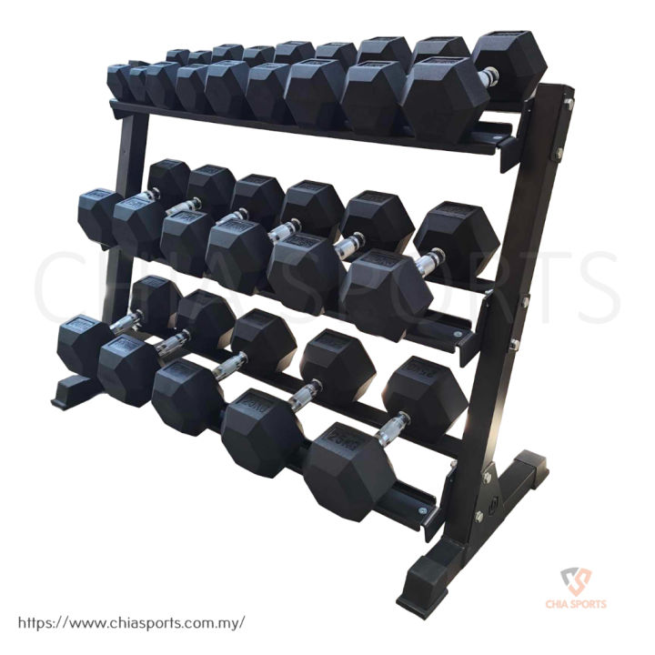 Premium Dumbbell Rack 3 Tier Commercial Multilevel Weight Storage ...