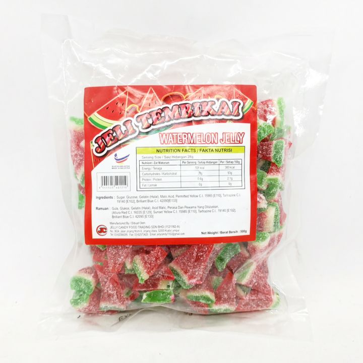 JELI TEMBIKAI (500G) / WATERMELON JELLY GUMMY / WATERMELON SOFT CANDY ...