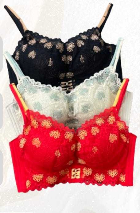 BRA / BH KAWAT WANITA BUSA TEBAL BANYAK BUNGA 3 KAIT | Lazada Indonesia