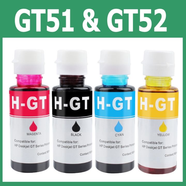 HP GT51 GT52 GT-51 GT-52 Refill ink Compatible Hybrid GT Series ...