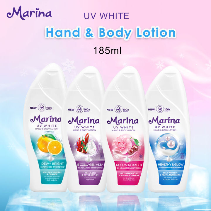 Marina UV White Hand And Body Lotion 185ml Losion Melembapkan ...