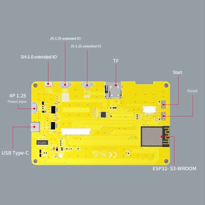 Esp32 S3 Hmi 8m Psram 16m Flash 4 3 Inch Rgb Lcd Tft Module For Arduino