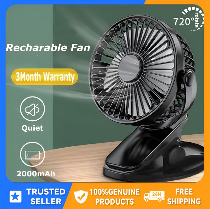 JP 2024 NEW 3000mah Rechargeable Portable Fan Mini Desk Fan USB Fan ...