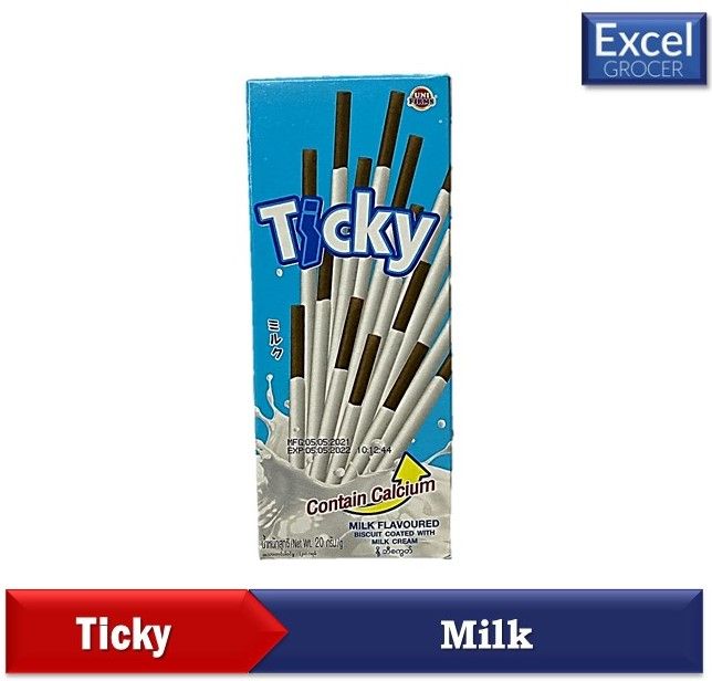 Ticky Stick Biscuit Coated Milk 20g | Lazada