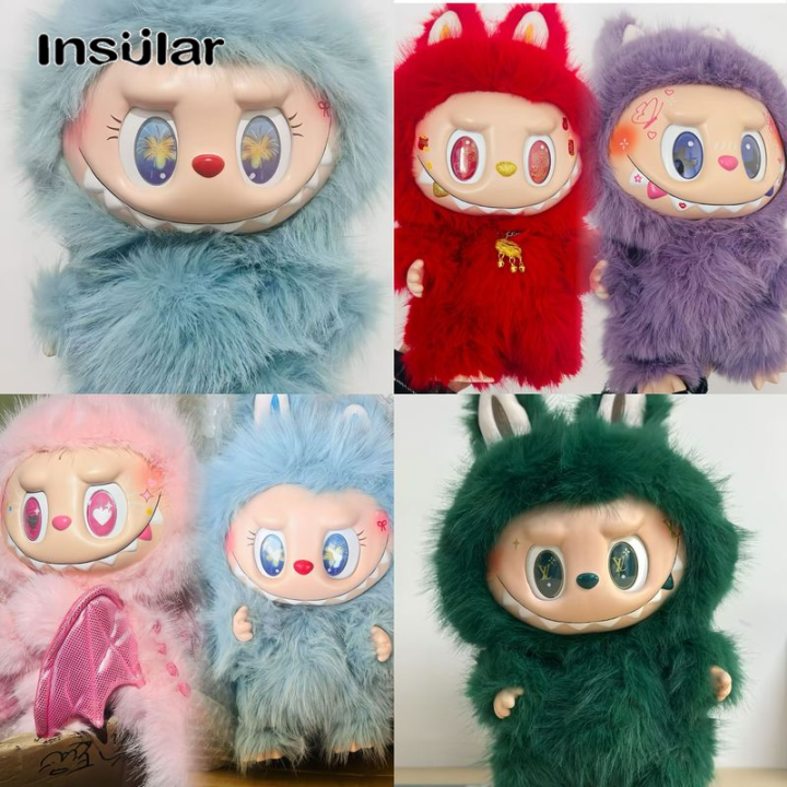 Insular ผ้าม่านรถยนต์ของเล่นนุ่ม Labubu Leader 38ซม. ตุ๊กตาน้องสาวสี ...