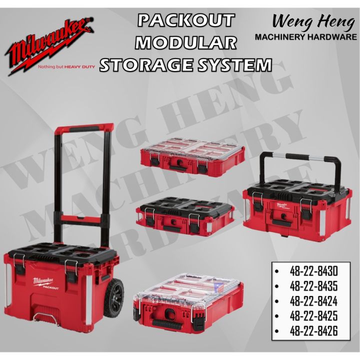 Milwaukee PACKOUT modular storage system 5 pcs (1 Set) | Lazada