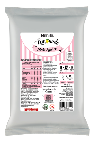 NESTLE Pink Lemonade Juice Lemon & Lychee 200g | Lazada