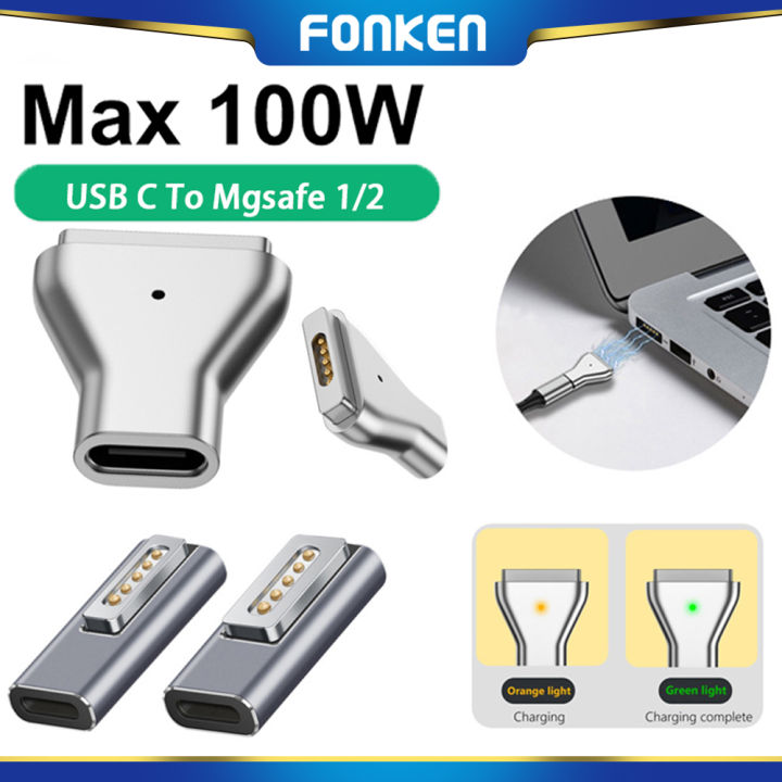 FONKEN Magnetic USB C Adapter Type C to Mag-safe1/2 Connector PD Female ... FONKEN Magnetic USB C Adapter Type C to Mag-safe1/2 Connector PD Female ...