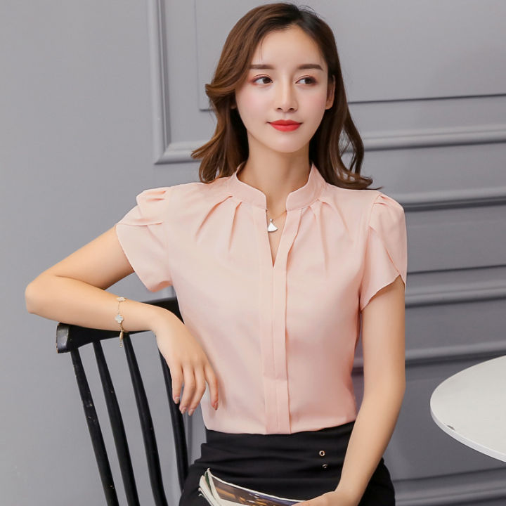 🦋Semi Formal Chiffon Blouse for Women Korean Blouse Women Casual Slim ...