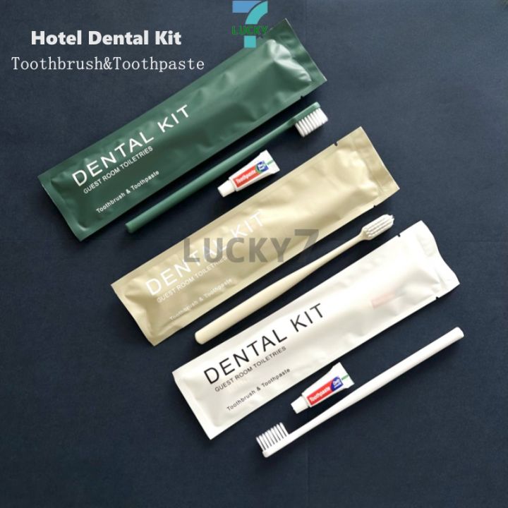 Hotel supplies Toothbrush and toothpaste set Disposable portable travel ...