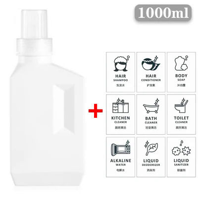 Cucian detergen penyimpanan botol bilik mandi boleh diisi kapasiti ...