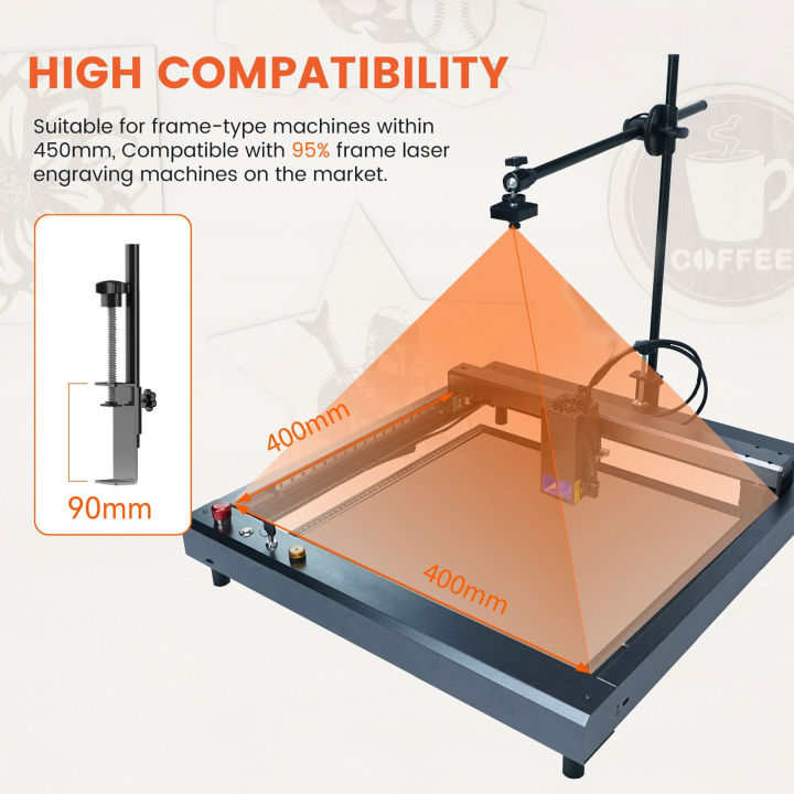 Laser Engraver Camera HD Imaging Wide Angle Lens 420 X 400mm Working ...