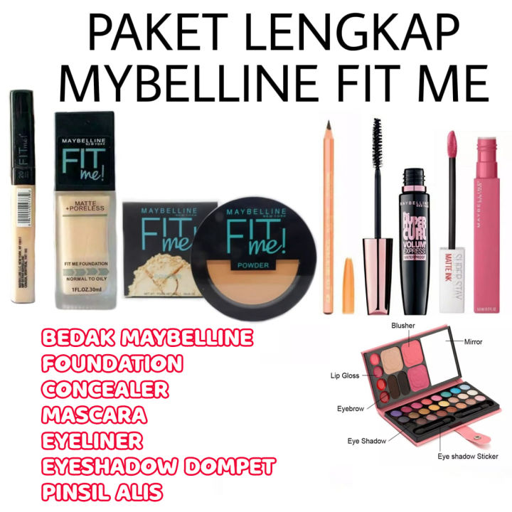PAKET KOSMETIK MAYBELLINE LENGKAP 7 IN 1 PAKET MAKE UP MAYBELLINE MURAH ...