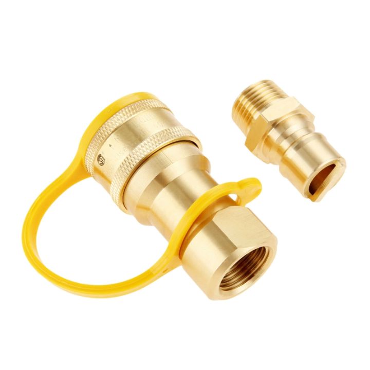 1/2 Inch Solid Brass Gas Propane Quick Connect Disconnect Fitting ...