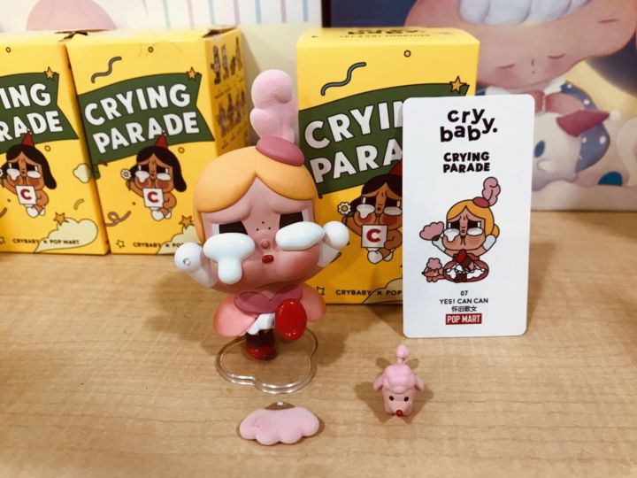 POPMART Cry Baby. Crying Parade 07 Yes Can Can (มีตำหนิ ที่เสียบพัดหัก ...