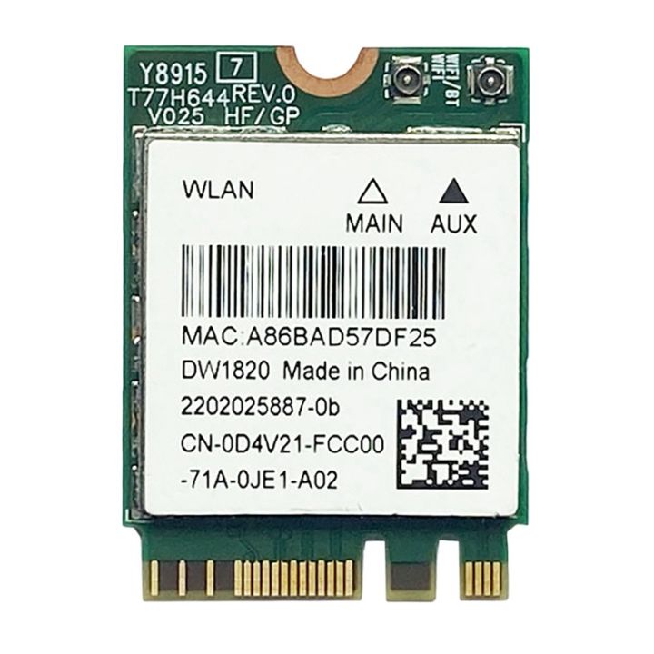 DW1820 QCNFA344A Wireless Network Card 2.4G+5G Dual-Band Gigabit ...