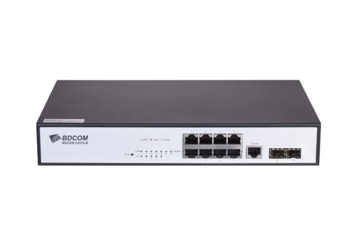 BDCOM S2510-B 10-port, Layer 2 Fully Manageable, 2 Gigabit SFP Fiber ...