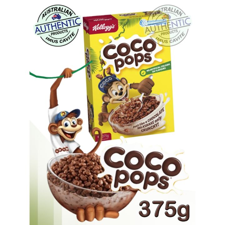 KELLOGG'S Coco Pops Chocolatey Breakfast Cereal (375g) Imported from ...