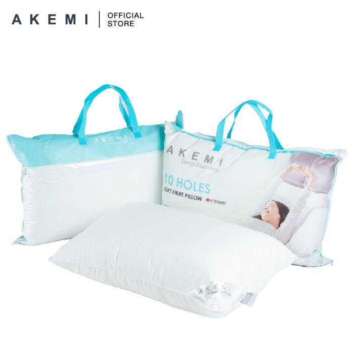 AKEMI Sleep Essentials 10 Holes Loft Fibre Pillow | Lazada Singapore