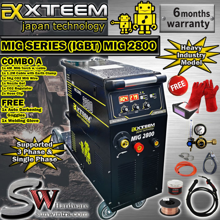 EXTREME JAPAN TECHNOLOGY 2 IN 1 MIG2800 Heavy Industrial MIG Welding ...