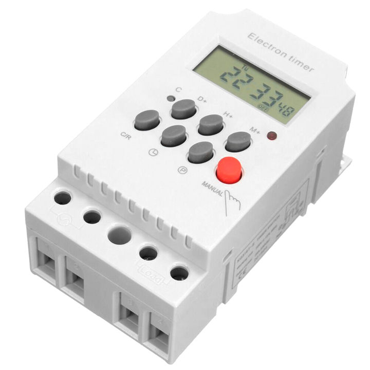 AC 220V 25A Digital Programmable Timer Din Rail Electronic Timer Time ...