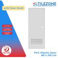 Affordable PVC Bathroom Door 70x210cm or 80x210 cm – w/ Louver, Hinges, Brackets & Door Pad ...