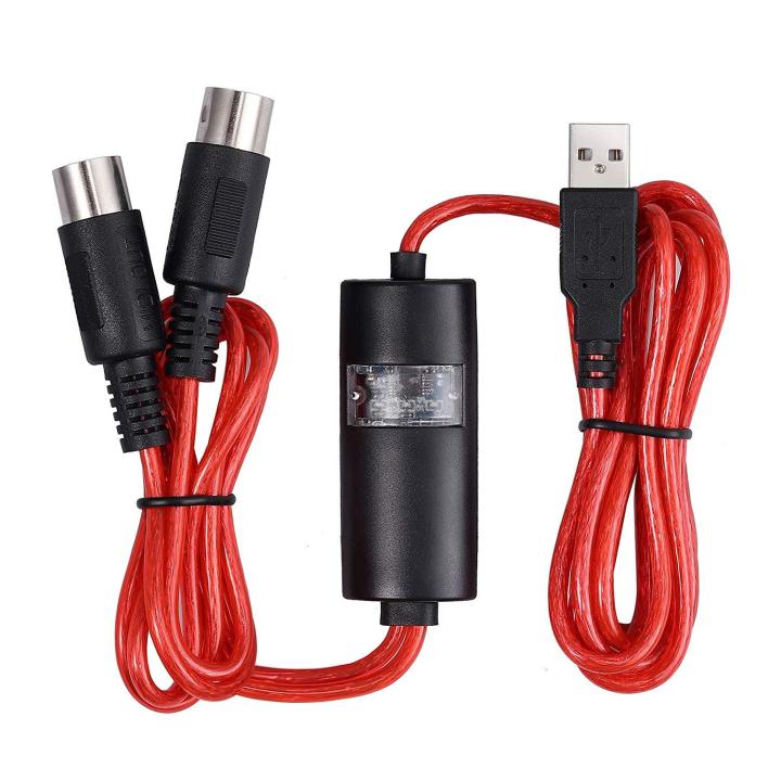 5-Pin Midi To USB In-Out Cable Adapter Converter For Windows Mac Ios ...