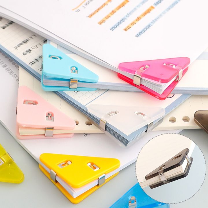 Creative Transparent Acrylic Triangle Corner Clip School&Office File ...