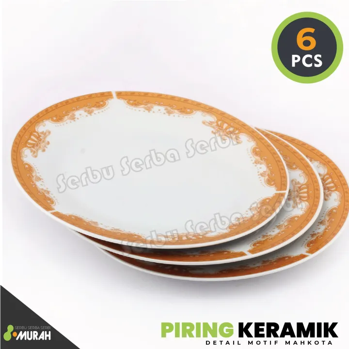 SERBU MURAH PIRING MAKAN BATIK 1/2 LUSIN PIRING MAKAN BELING PIRING ...