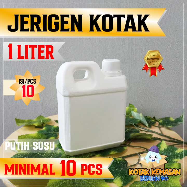 Jerigen kotak 500 ml eceran warna putih susu / jerigen air 500 ml isi ...