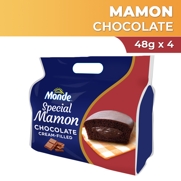 Monde Special Mamon with Chocolate Cream Filling 48gx4 | Lazada PH