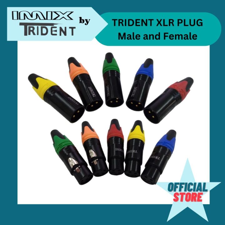 Trident XLR Male and Female Heavy Duty with 5 colors | Lazada PH